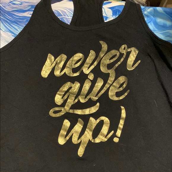 Livesore | Tops | Black And Gold Motivational Tank Top | Poshmark